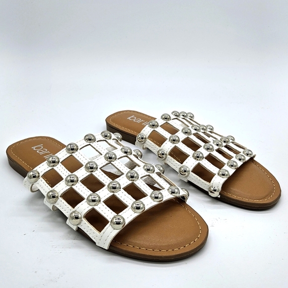 Bar III | Shoes | Nwot Bar Iii Pecanna Faux Leather Open Toe Flat ...